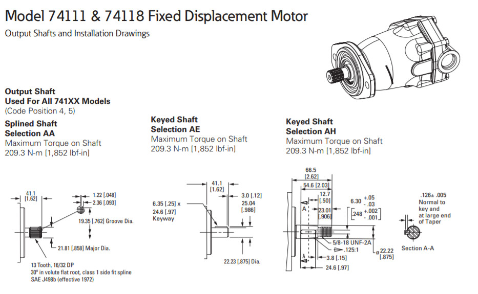Motor Piston Eaton Model AAVAEBA00000A0B/Part 74118-DBH-01 chính hãng ...