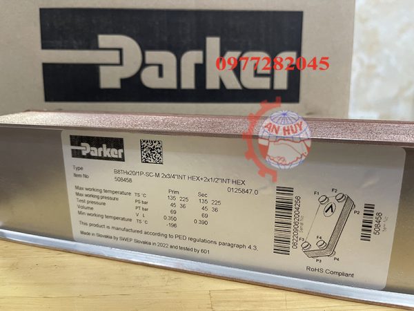 Làm mát dầu bằng nước Parker PWO B8THx20/1P-SC-M chính hãng, giá tốt